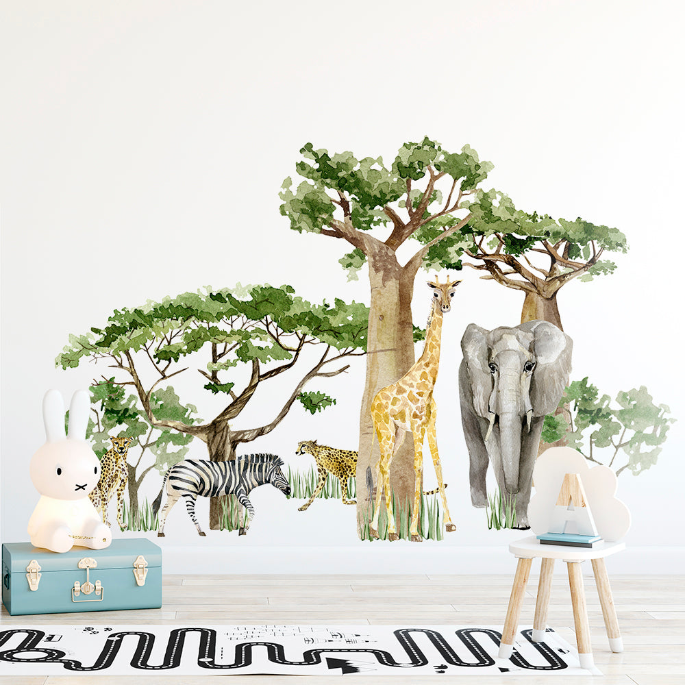 African Savannah Wall Decal Stickers - 5 Animals – KASIE's Room