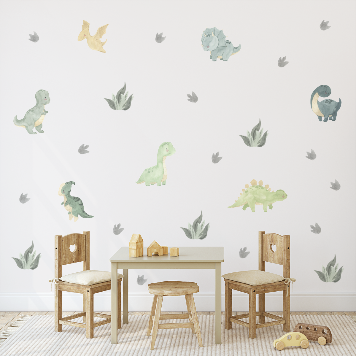 Jim's Dino Adventures Fabric Wall Decal Stickers - Dinos, Prints & Lea ...