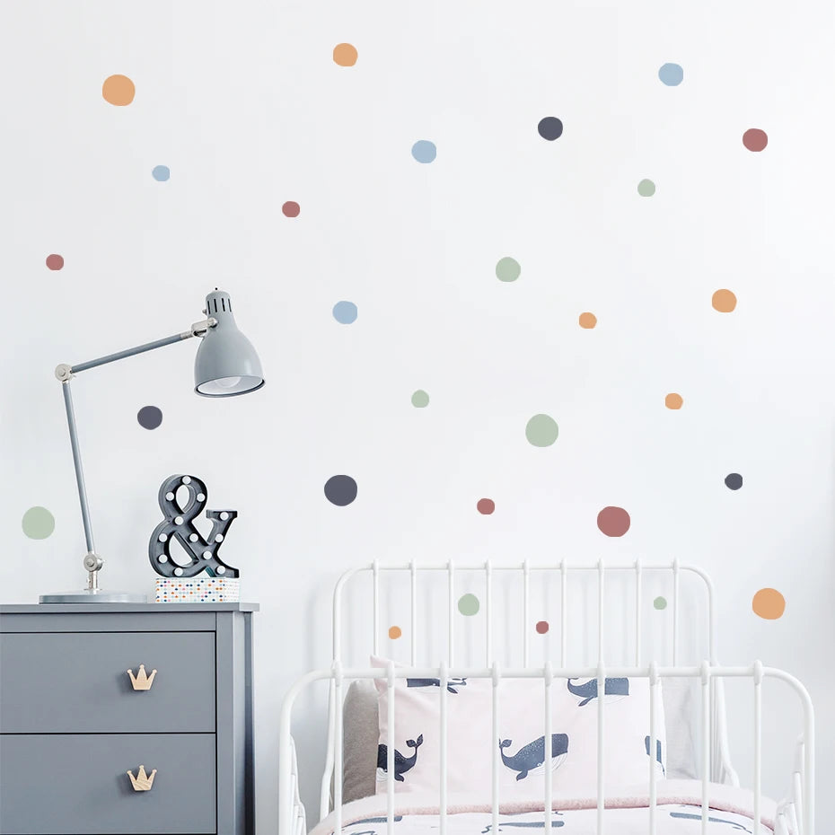 Dot Decal Wall Stickers - Muted Rainbow Pebbles – KASIE's Room