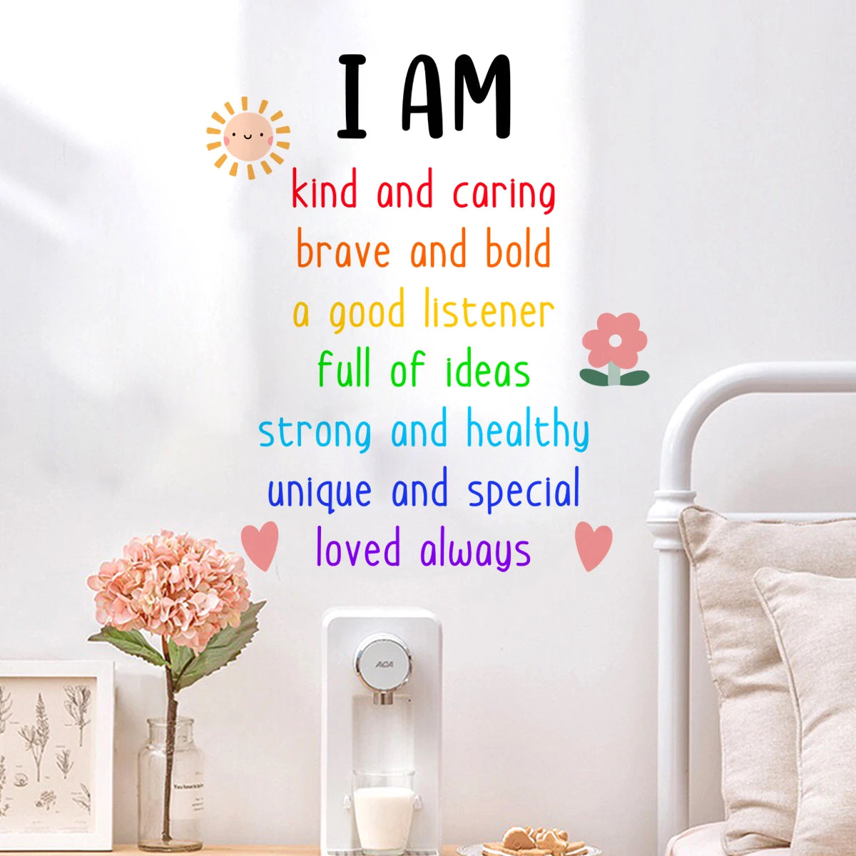 Positivity & Affirmation Wall Decal Stickers - Rainbow - I Am – KASIE's ...