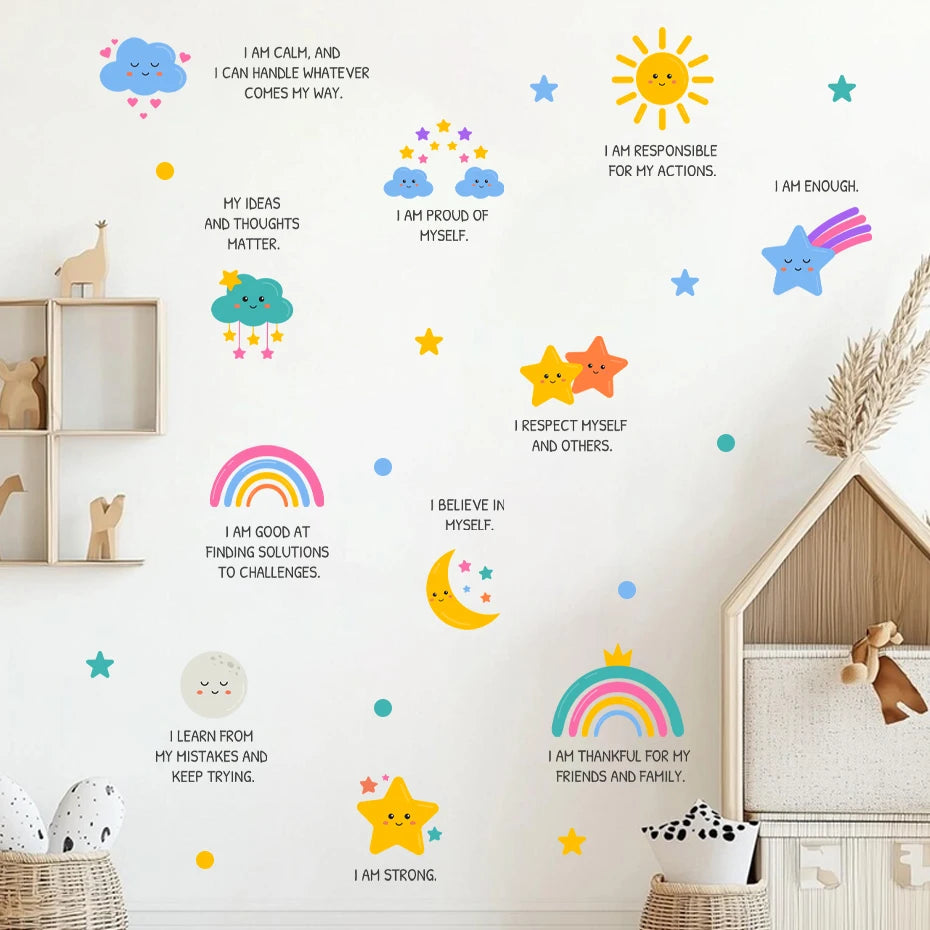 Positivity & Affirmation Wall Decal Stickers - Weather – KASIE's Room